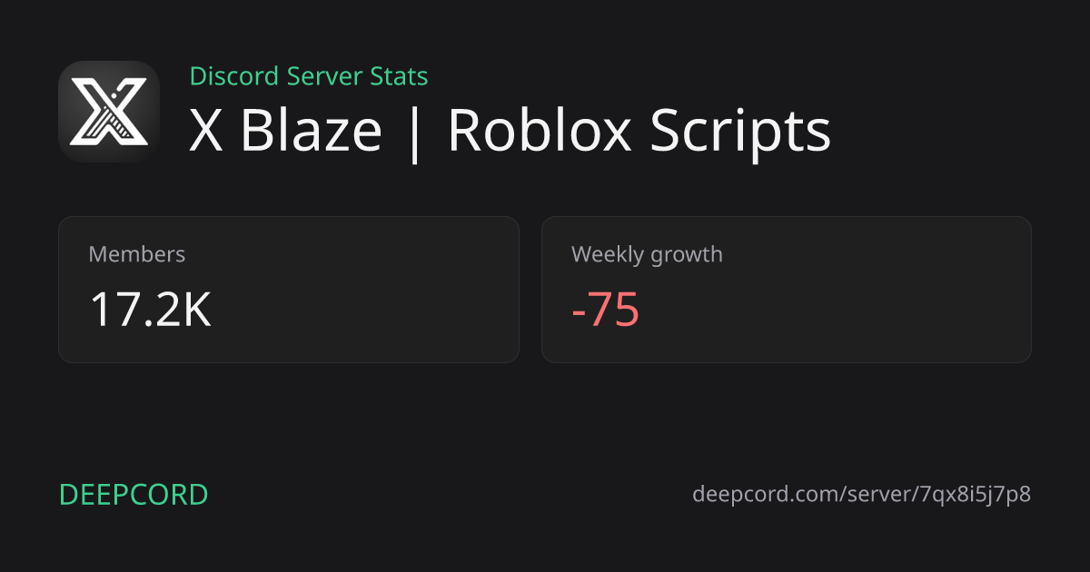 X Blaze | Roblox Scripts - Discord Server | Deepcord